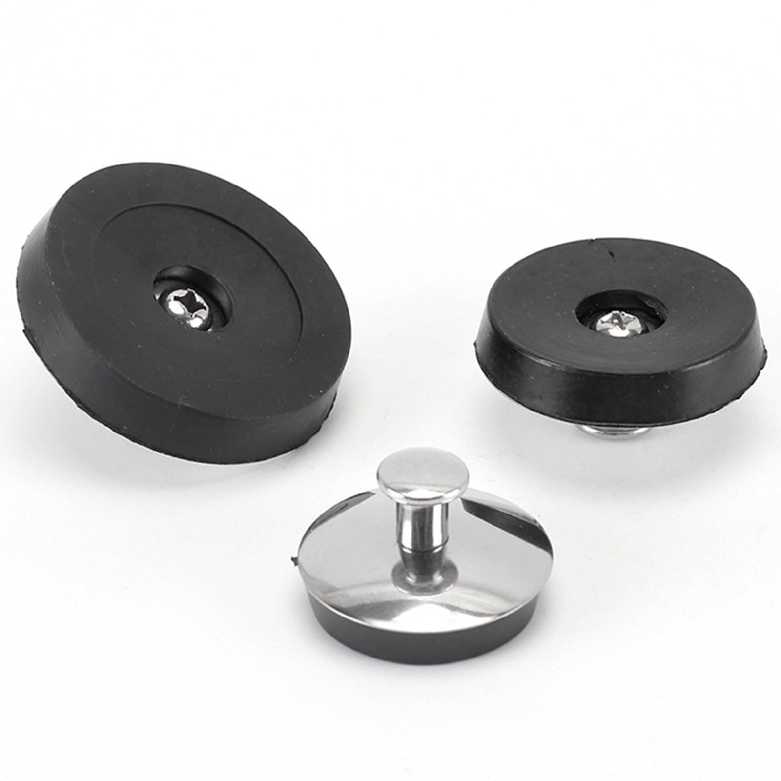 Gllehkt Universal Bath Plug Caps Stainless Steel Drain Plug Easy to Use Handle Bath Tub Drain Stopper for Kitchen Bathroom, 45mm