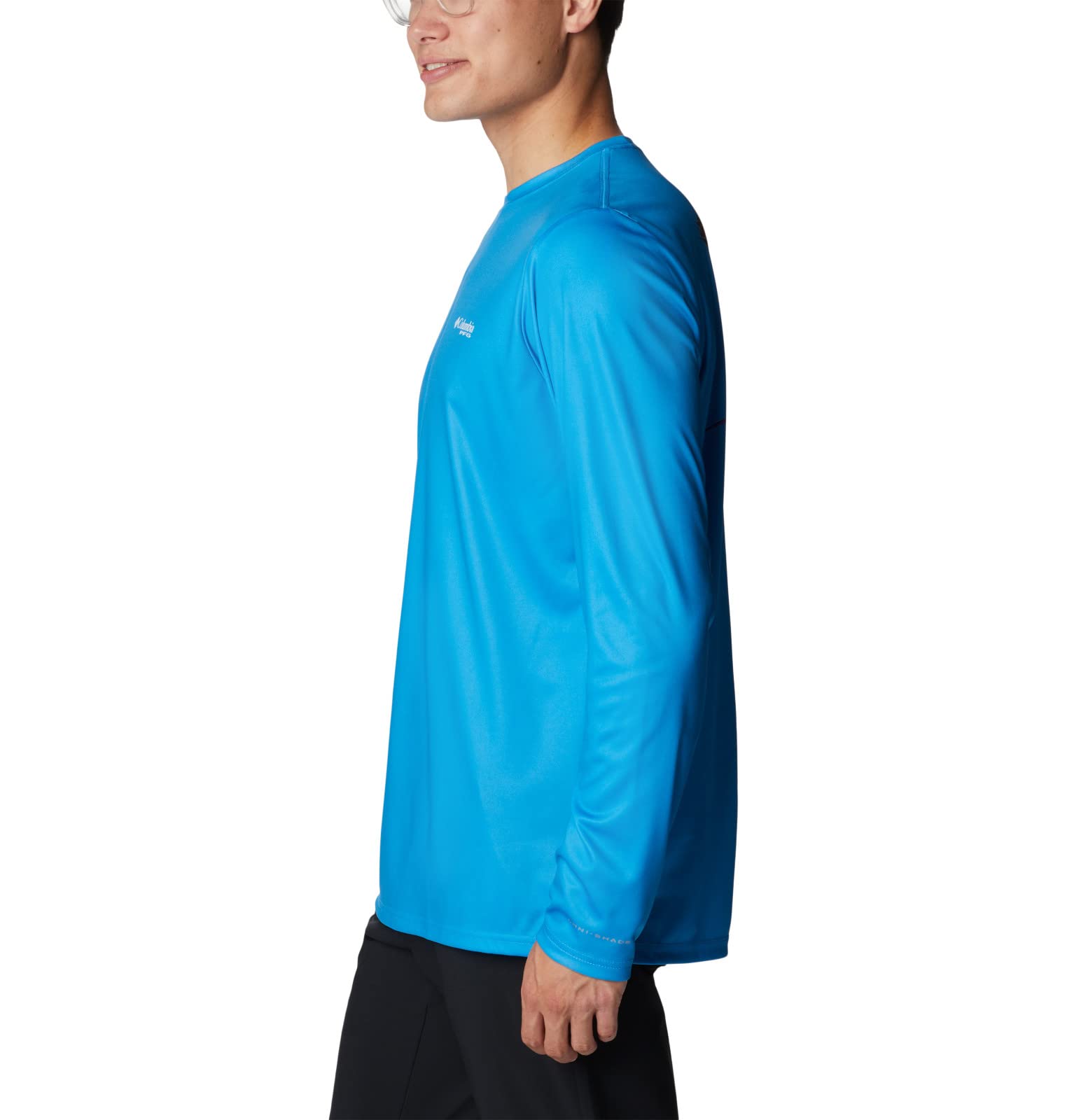 Columbia Men's Terminal Tackle PFG Carey Chen Long Sleeve, Compass Blue/Sailfish, X-Large
