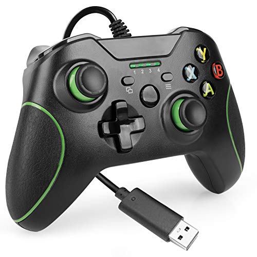 Controller for Xbox One,USB Wired PC Controller Gamepad Joystick for Xbox One, Windows 7/8/10 with 7.2ft Cord, Dual-Vibration Turbo, Trigger Buttons