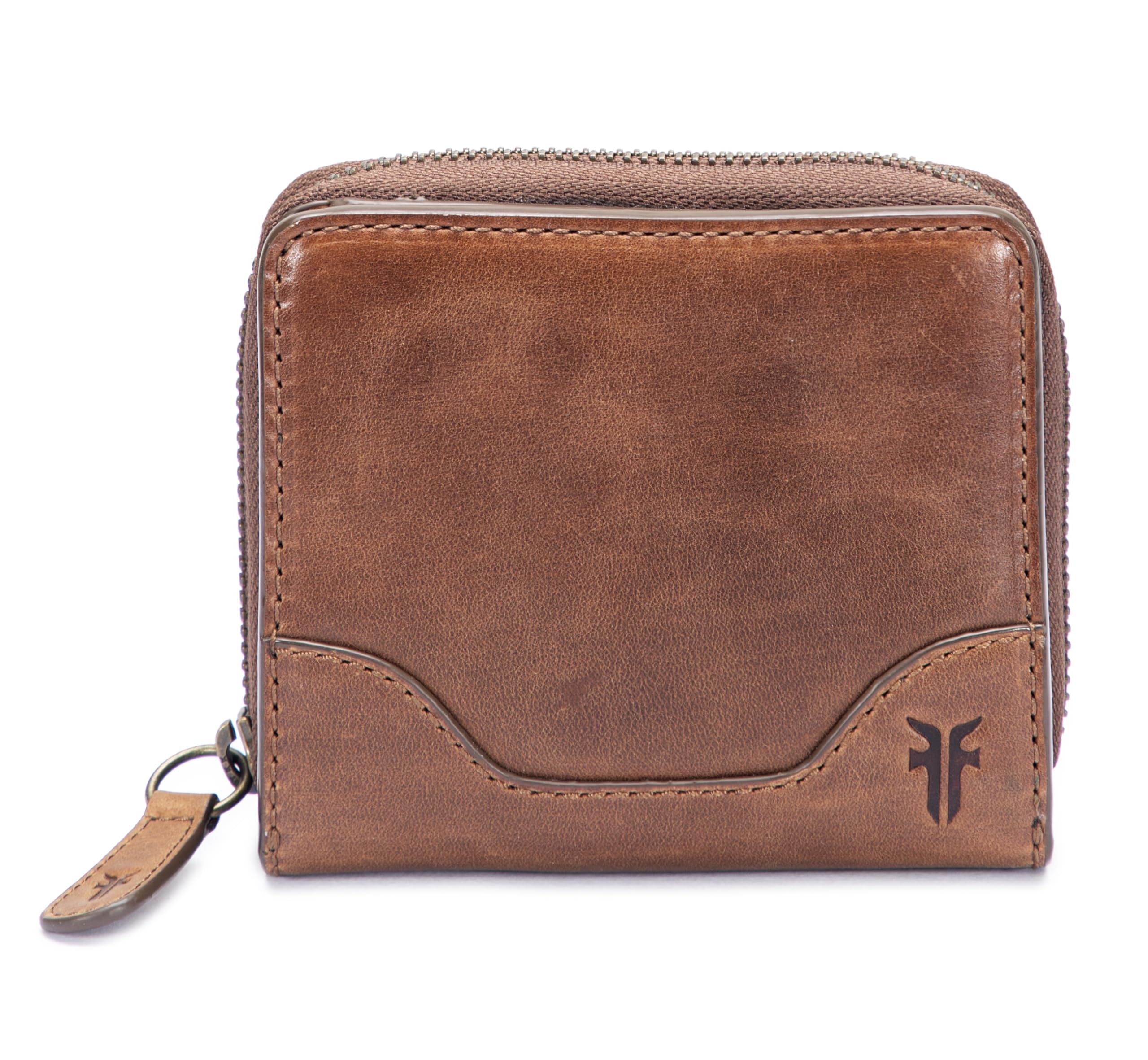 Frye Women's Melissa Small Zip Around, Cognac, ONE Size