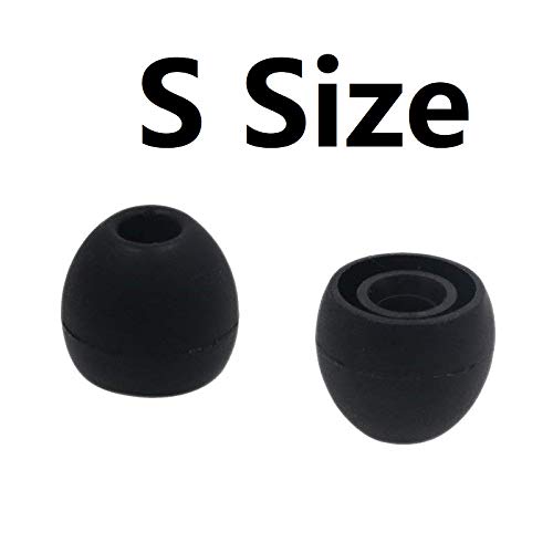 JNSA Silicone Earbuds Ear Tips Covers Gels for Sony MDR Series & Sony XBA Seriese Headphone, SML 3 Size 6 Pairs Sony MDRXB50AP MDR-XB50AP Ear Buds Eartips, 6Pairs Silicone Buds Tips for Sony,Black