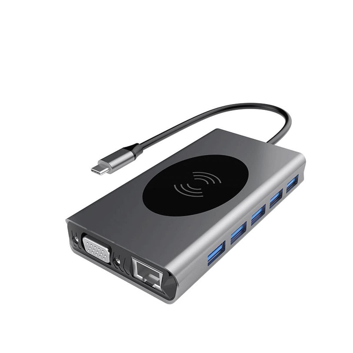 Feilx Ultra-Slim Data USB Hub, USB Type C Hub USB 3.0 Type-C Hub to HDMI Adapter 4K Thunderbolt 5 USB C Hub with TF SD Reader Slot PD