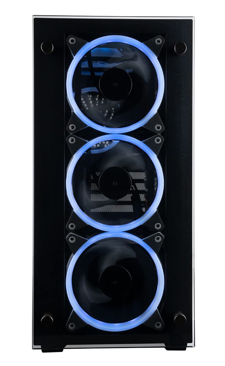 Computer Upgrade King Empowered PC Stratos Micro Gaming Desktop - Intel 6 Core i5-10400F Processor, 16GB DDR4 RAM, 512GB NVMe SSD, ARC A750 (>RTX 3060), WiFi, W11 Home RGB Gamer Computer Black