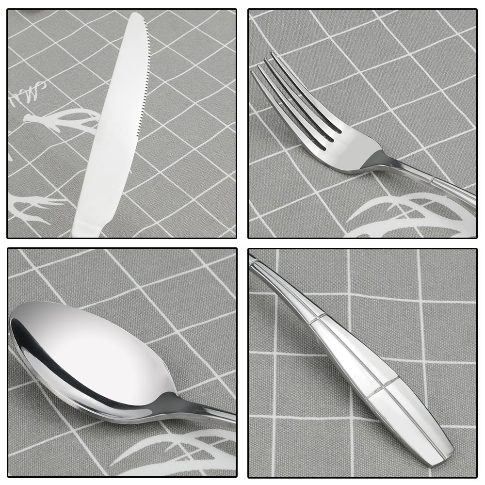 Eagrye 30-Piece Flatware Set, Stainless Steel Silverware, Service for 6