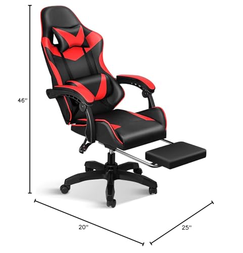 YSSOA Backrest and Seat Height Adjustable Swivel Recliner Racing Office Computer Ergonomic Video Game Chair