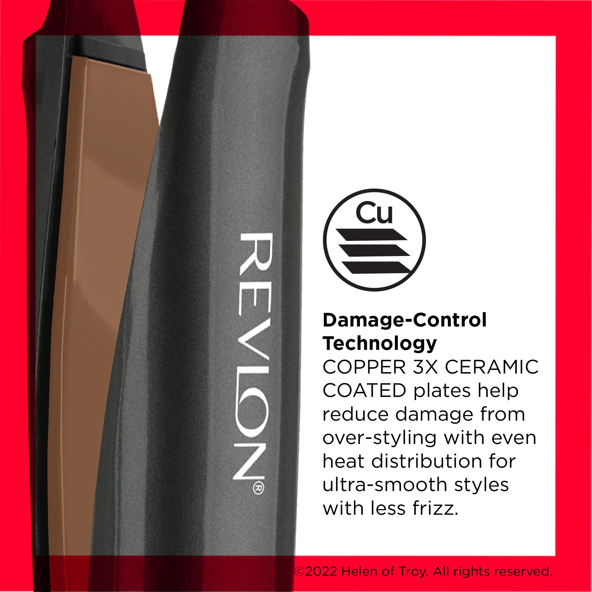 REVLON Straight or Curl Curved Hair Styler | Two Looks, One Tool (1”)