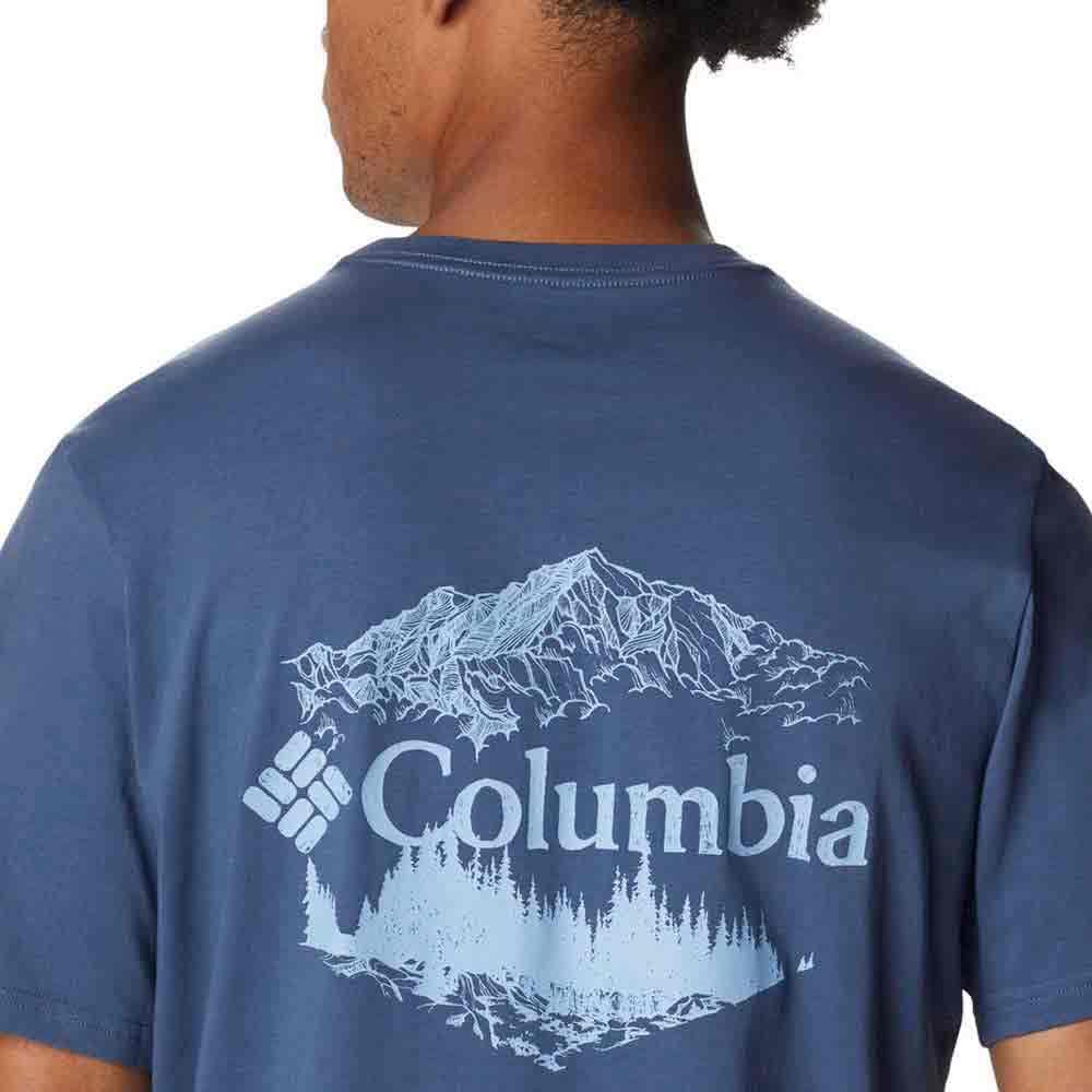 Columbia Men's Rockaway River Back Graphic Short Sleeve Tee, Dark Mountain/Hex Natured Graphic, Medium