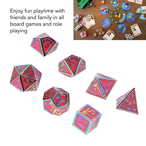 Dice Set, Durable Metal Polyhedral Dice Set Special Shape Exquisite for Table Games (Type 1)