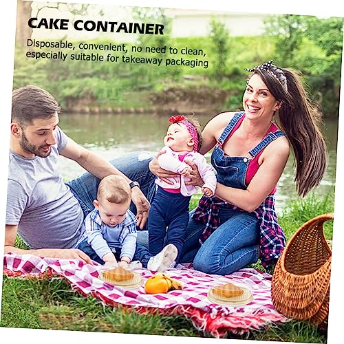 LALAFINA 10pcs Packing Cake Box Fruit Trays Disposable Serving Tray Clear Plastic Containers Clear Cake Container Mini Cupcake Boxes Cake Display Storage Box Pies Cake Box Portable Cake Box