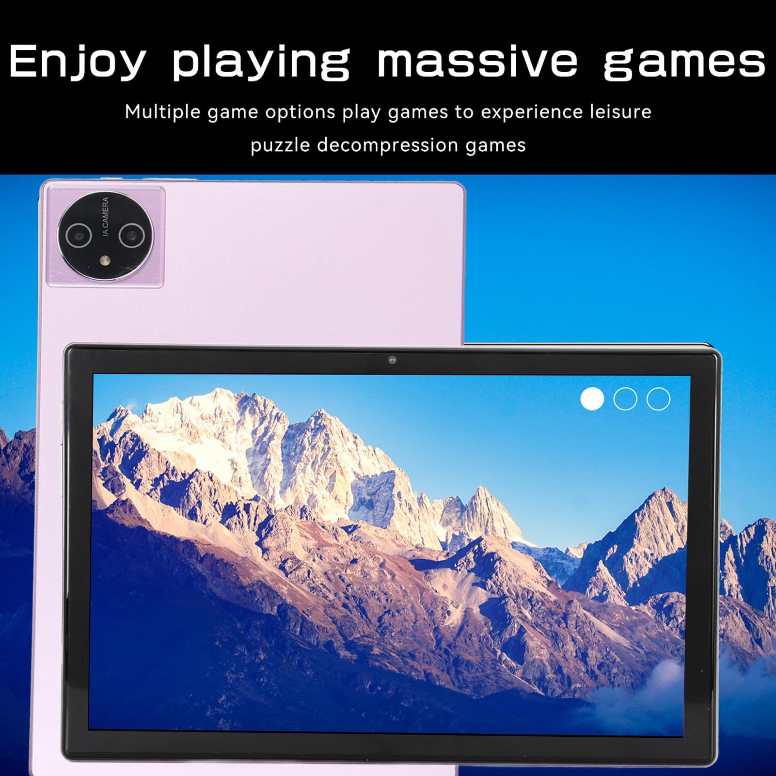 DAUERHAFT FHD Tablet, 100-240V 5G WiFi 8GB RAM 256GB ROM 10.1 Inch Tablet 8MP Front 16MP Rear 2 in 1 4G Network 8 Core CPU with Keyboard for Learning (US Plug)