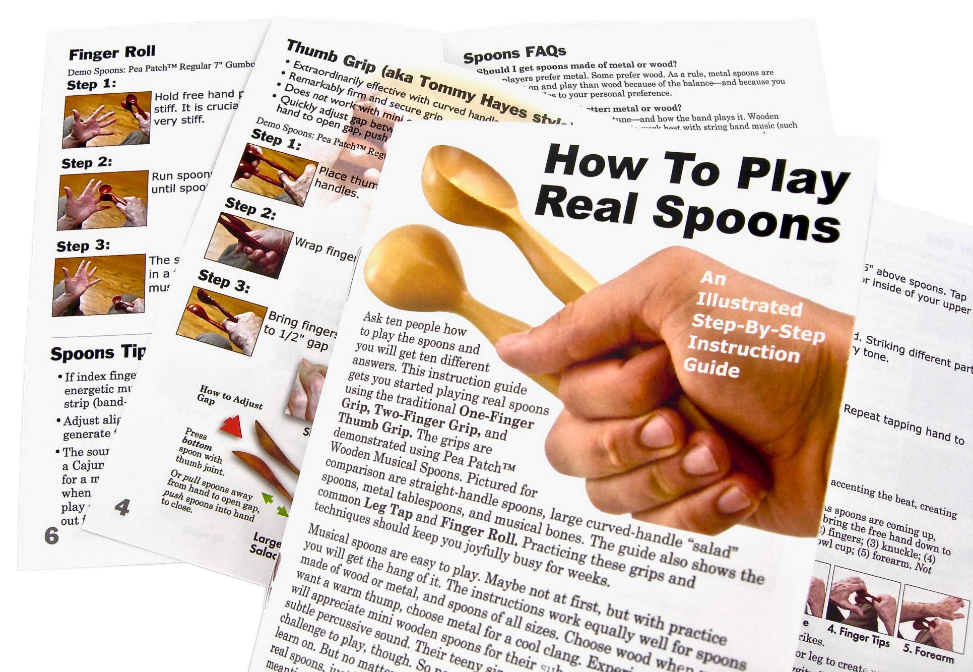 Pea Patch Padauk Musical Spoons (Gumbo Style), Short - w/free instruction booklet