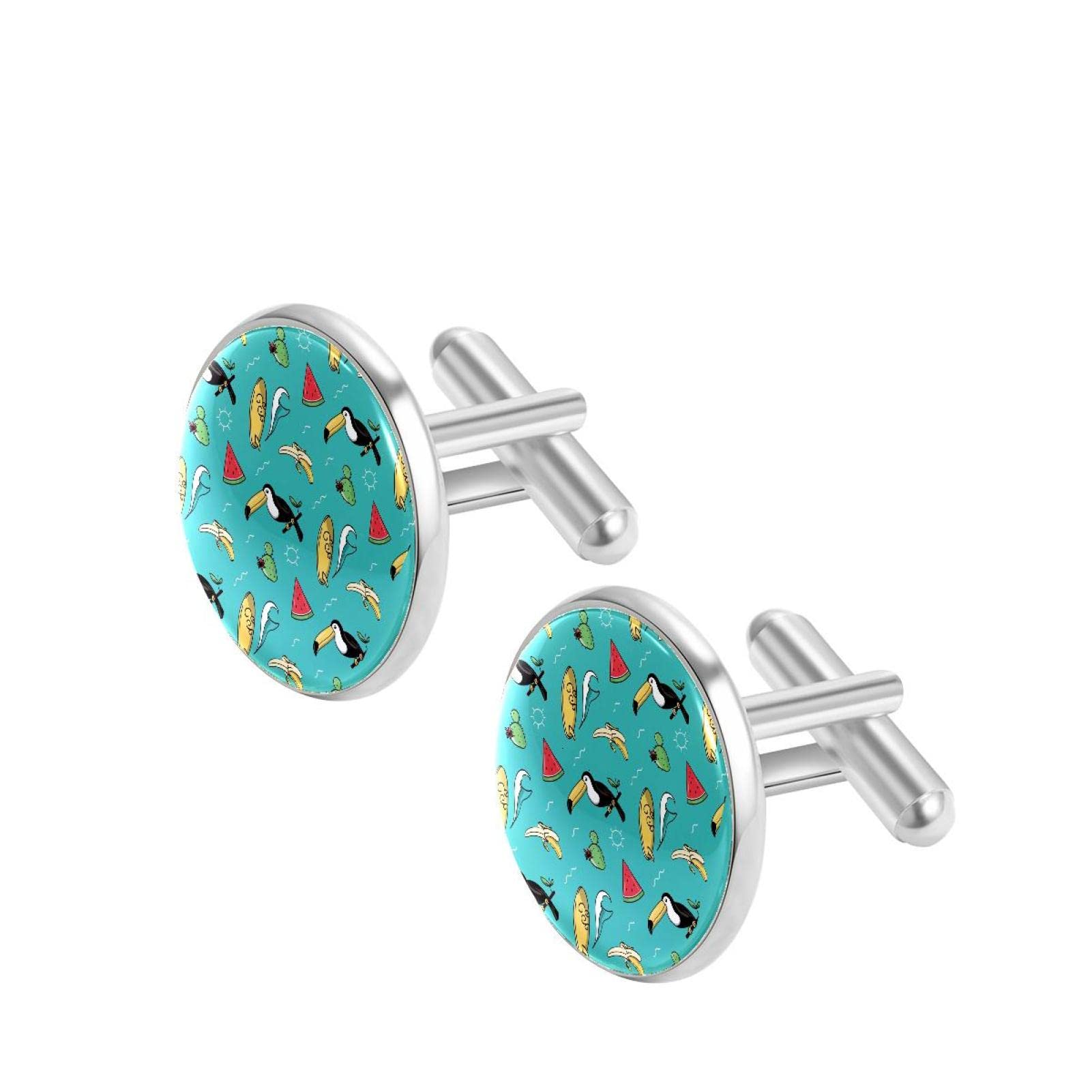 Cufflinks and Studs Set for Tuxedo Shirts Business Wedding (Multiple Colors2)