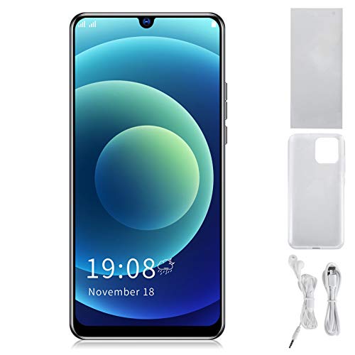ip12 Pro MAX Unlocked Smartphone for Android 8.1, 6.26in 1+8GB HD Screen Cell Phone Dual Card Dual Standby Smart Phone,Face ID Recognition,2MP+2MP,128GB of Expandable Storage Mobile Phone(Black)
