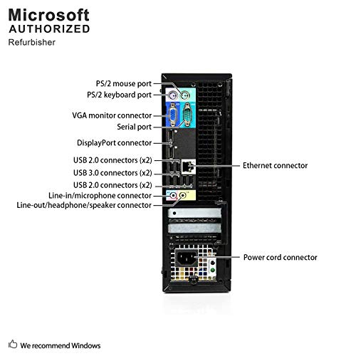 Dell Optiplex 9010 Premium Desktop Computer (Intel Quad-Core i7-3470 3.4GHz 16GB RAM, 240GB SSD, DVD, VGA, DisplayPort, WiFi, HDMI Windows 10 Pro) (Renewed) (9010 Intel i7 16GB HDMI)