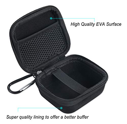 Geiomoo Compatible with Jabra Elite 4 Active Headphone Hard Carrying Case Cover, Portable Shockproof Travel Protective Bag with Carabiner (Black)