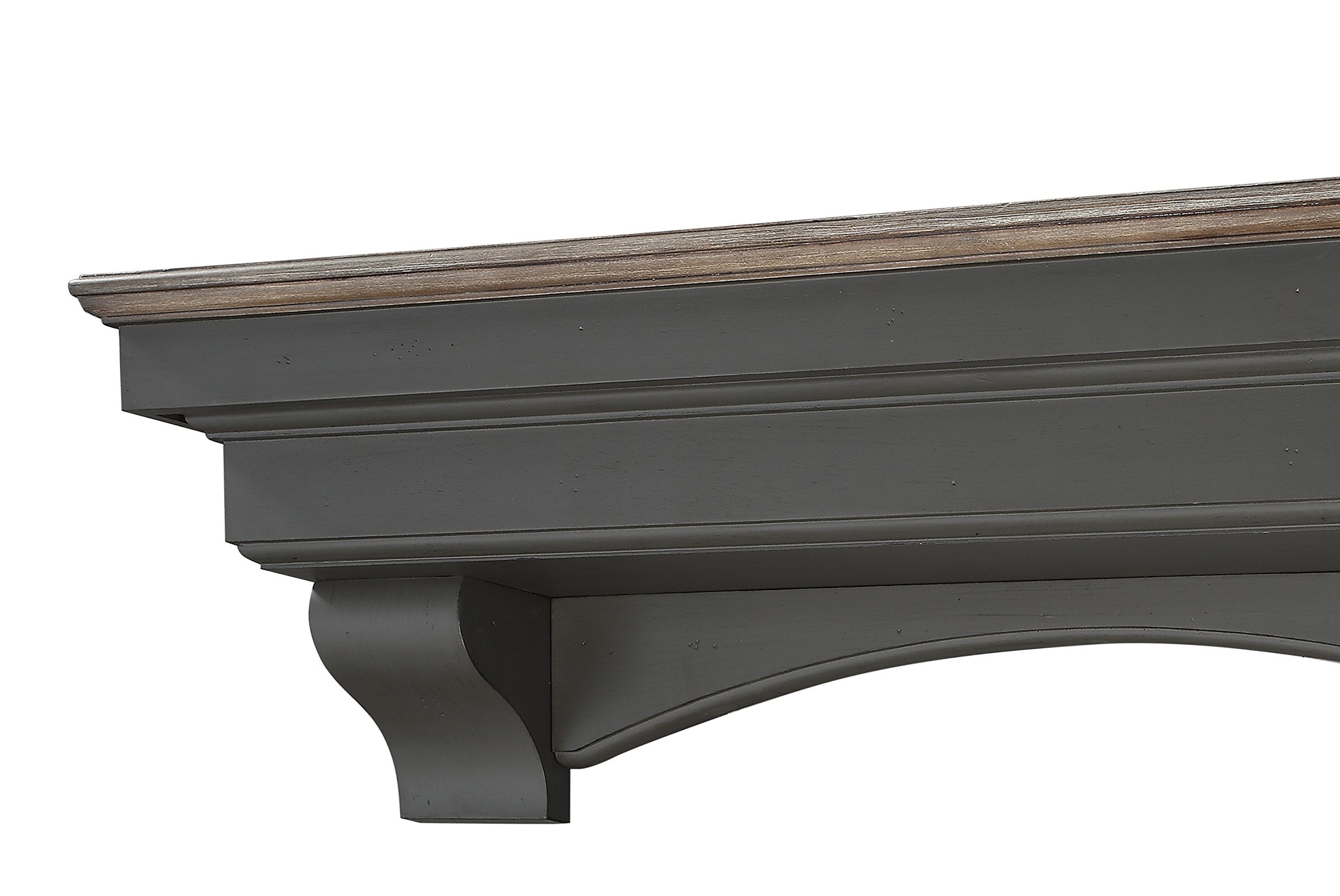 Pearl Mantels 499-72-27 Hadley Mantel Shelf, 72-Inch, Cottage Distressed