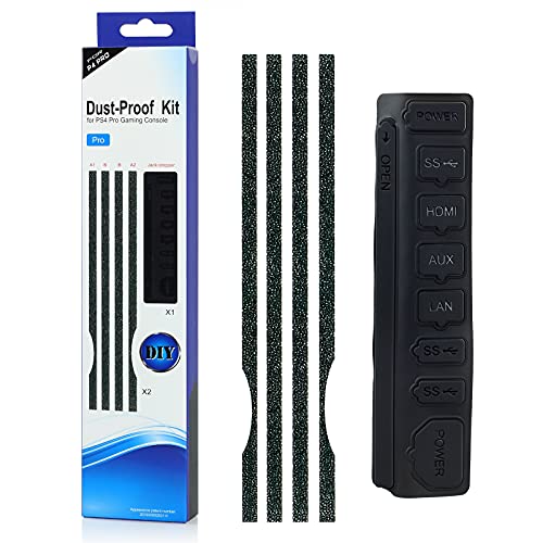 CHENLAN PS4 Pro Dust Proof Pack Kits - 2-in-1 Dust Proof Dust Protector Prevention Cover Case Mesh Jack Stopper Pack Kits for Comfortable with Playstation 4 Pro Gaming Console [Playstation 4 Pro]