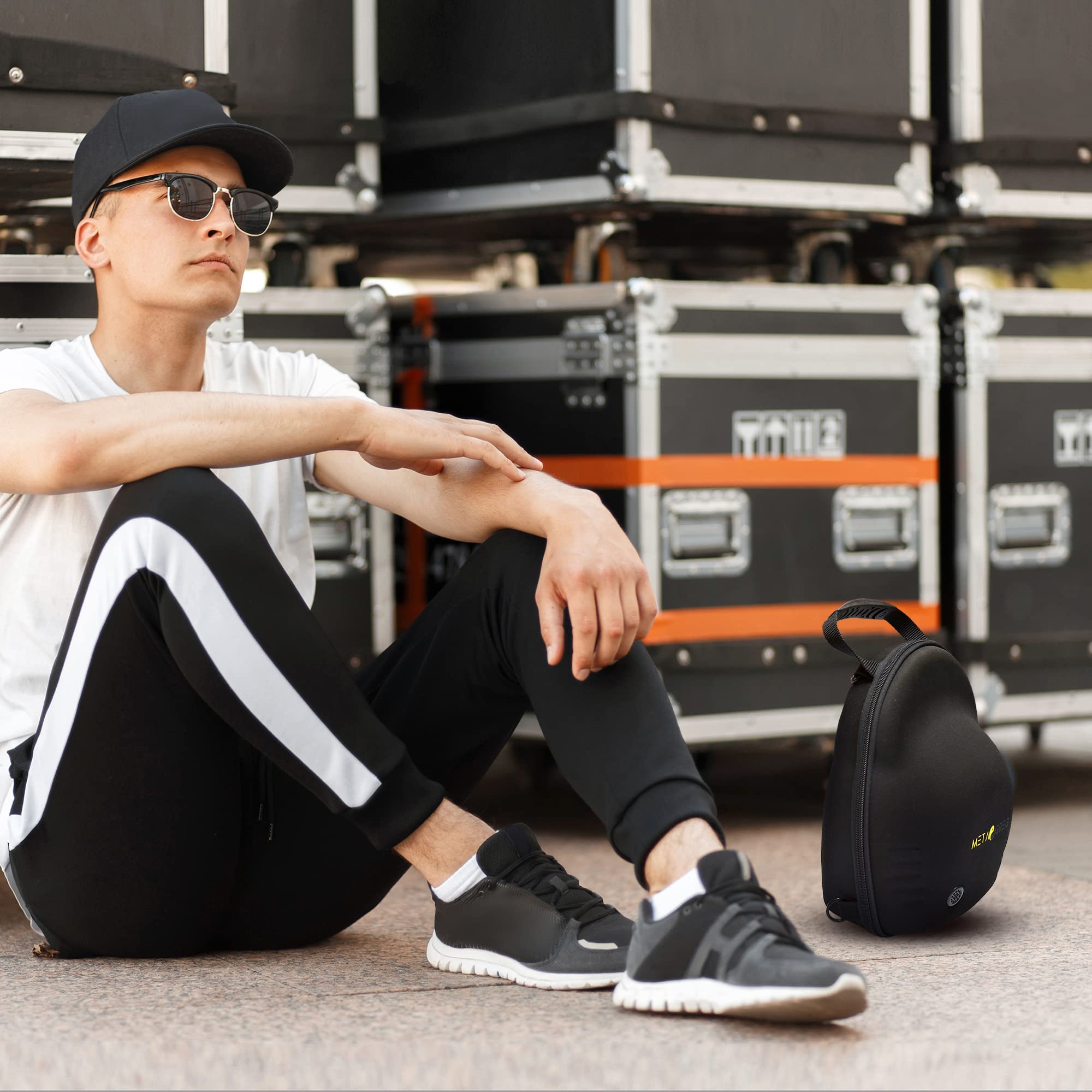 Cap Case for Baseball Caps - Cap Luggage Container - Storage for Baseball Caps Black