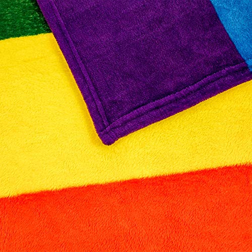 Infinity Republic - Rainbow Pride Soft Fleece Throw Blanket - 50x60 Perfect for Living Rooms, bedrooms, Kids' Rooms, Outdoors