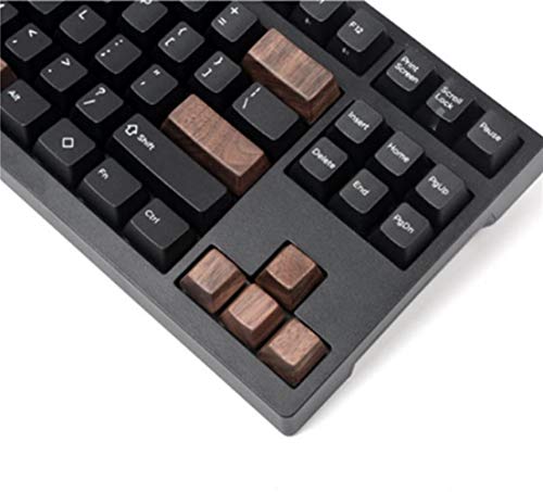 Durable Walnut Wooden Keycap Height Wood Keycap Suit Wooden Keycaps Personality forMX Switch Mechanical Gaming Keyboard Beautiful