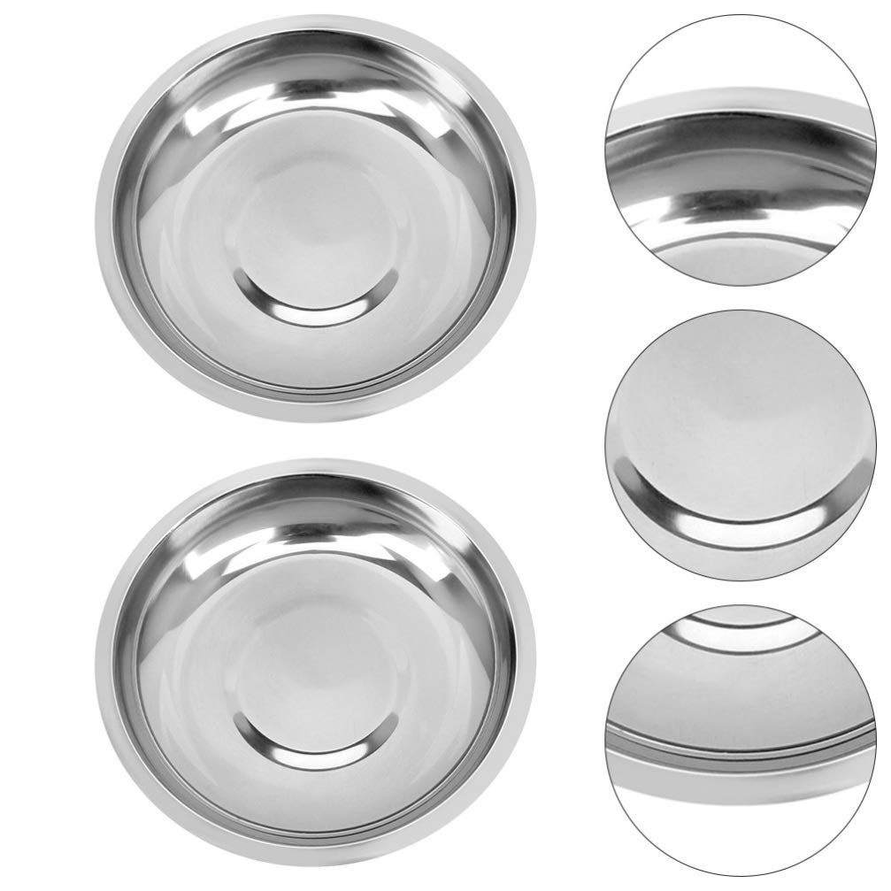 DOITOOL Stainless Steel Sauce Dishes, 10Pcs Round Seasoning Dishes Sushi Dipping Bowl Mini Appetizer Plates Saucers Dishes Mini Saucers Bowl (3. 1Inch)