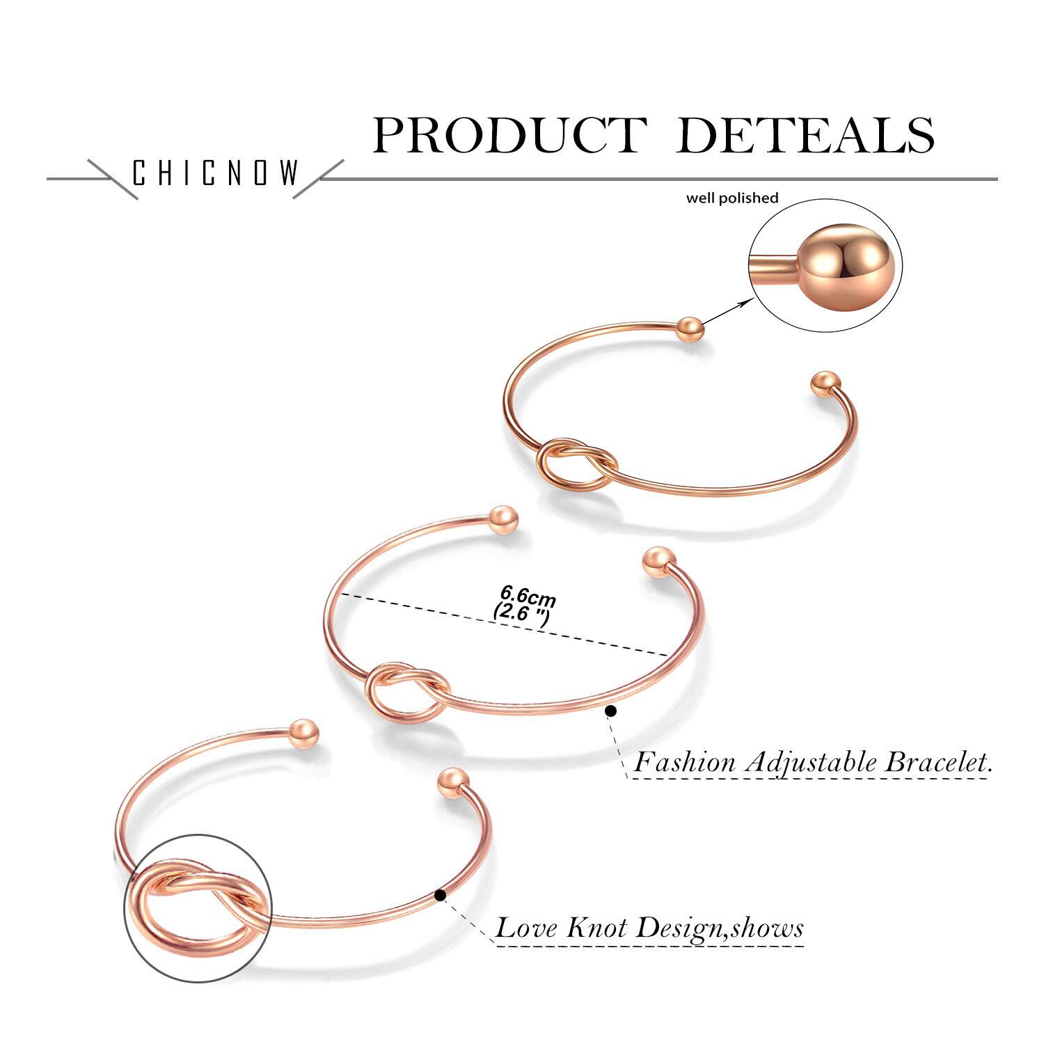 CHICNOW Bridesmaid Gifts, Bridesmaid Bracelet Set of 10