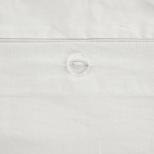 Ink+Ivy Masie Duvet Cover King/Cal King Size - White , Elastic Embroidery Tufted Ruffles Duvet Cover Set β 3 Piece β 100% Cotton Percale Light Weight Bed Comforter Covers