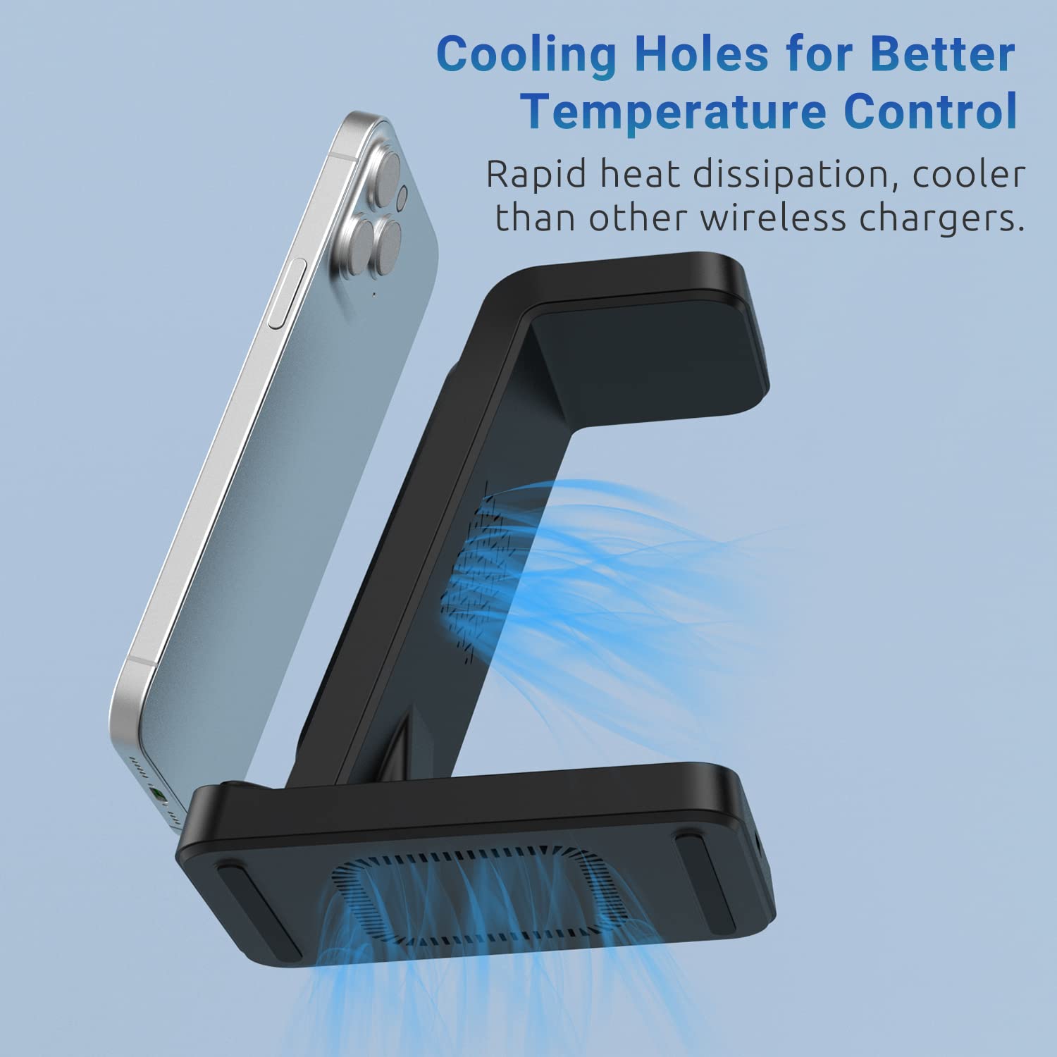 Charger Station for Apple Multiple Devices,3 in 1 Wireless Charging Station Dock Stand for Apple Watch 8 7 6 SE 5 4 3 2 iPhone Fast Charger for iPhone 14 13 12 11 Pro X XS 8 Plus & Airpods