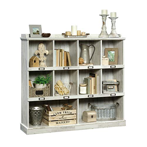 Sauder Barrister Lane Bookcase, L: 53.15" x W: 12.13" x H: 47.52", White Plank finish