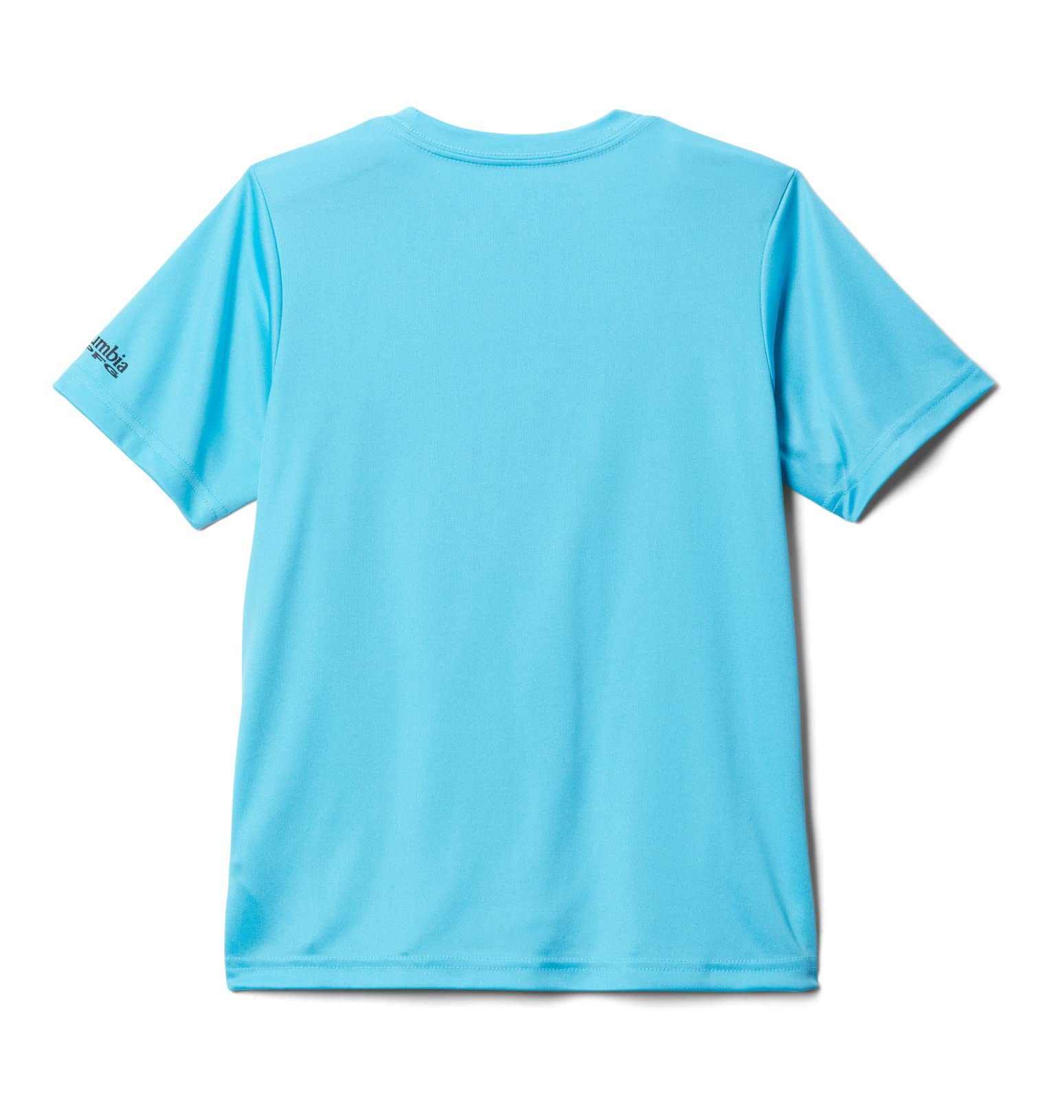 Columbia Youth Boys Terminal Tackle PFG First On Water Short Sleeve, Cool Grey/Sunrise Salt Graphic, Large
