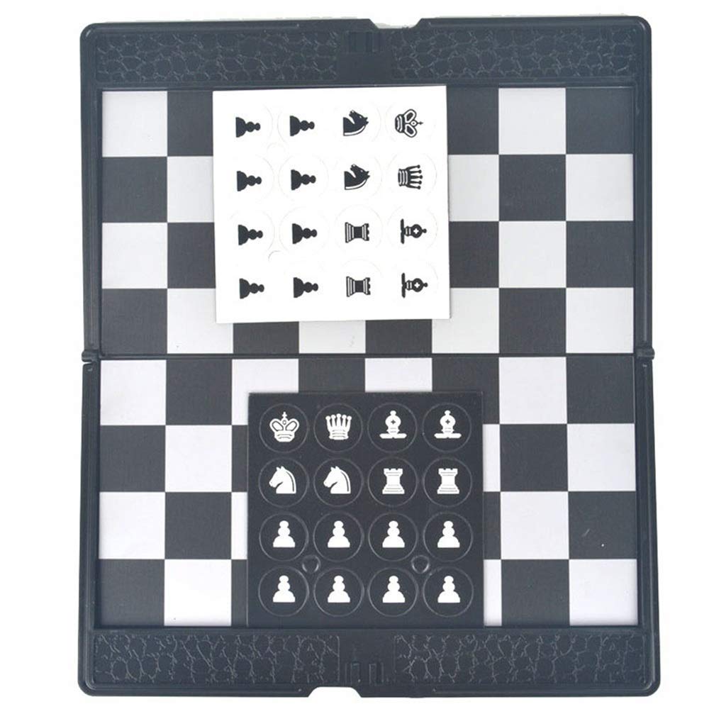 Chess Set Magnetic Chess Set Folding Board Portable Travel Board Game Set with Game Chess Slot Beginner Board Set