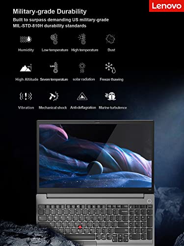 Lenovo ThinkPad E15 Gen 4 15.6" FHD IPS Display Business Laptop, AMD Ryzen 7 5825U, 40GB RAM, 1TB SSD, Wi-Fi 6, USB-C (Support DisplayPort 1.2), HDMI, 1080P Webcam, Windows 11 Pro, Mineral Metallic