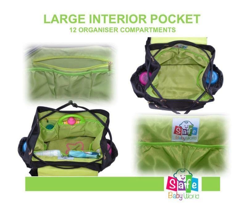 GEAR DISTRICT Multifunctional Baby Diaper Bag Backpack Mummy Maternity Nappy Large Capacity Tote Nursing Travel Bag