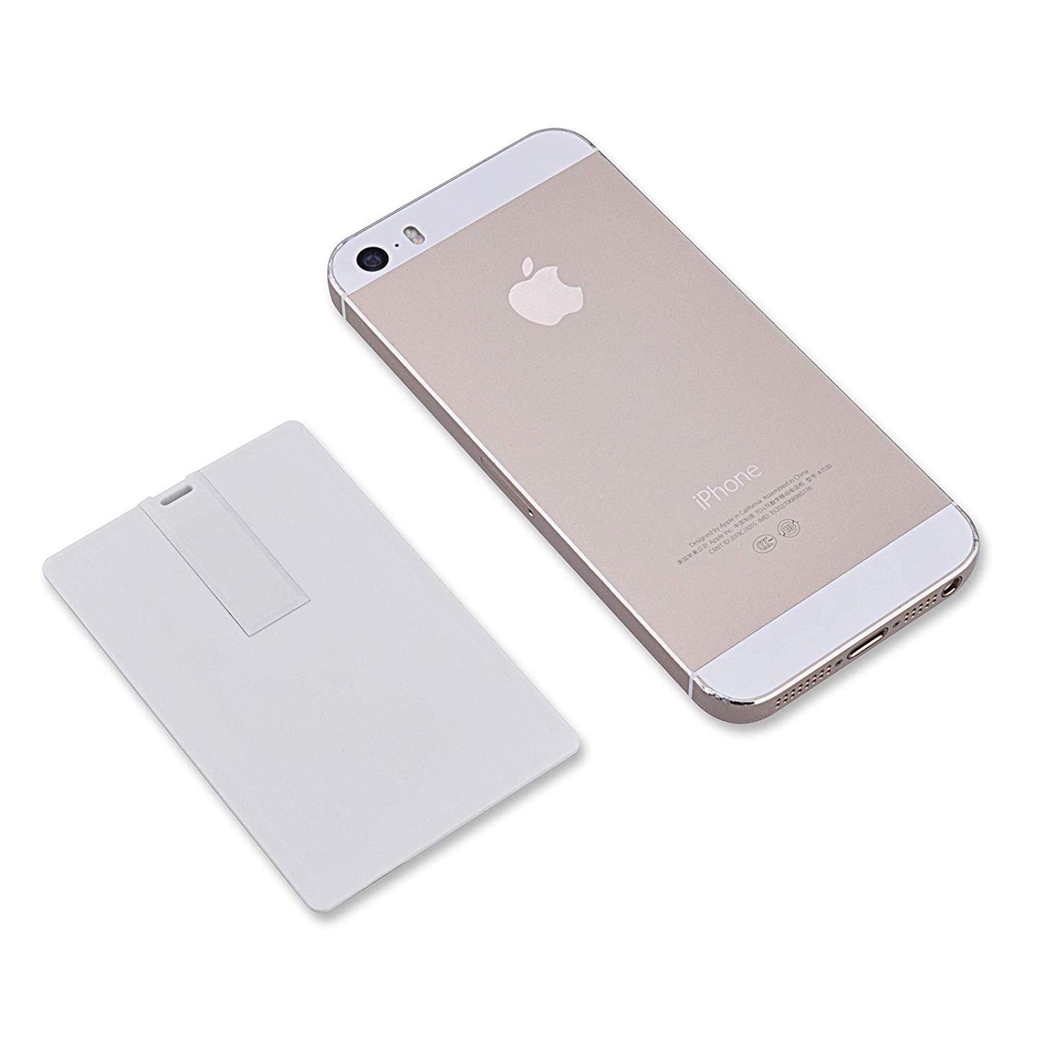 Custom Logo USB Flash Drives Credit Card Bank Card Shape Logo Personalized Flash Drive Thumb Drive Memory Stick Key Credit USB Drive - Bulk Flash Drives, White Card(16 GB, 50 Pieces)