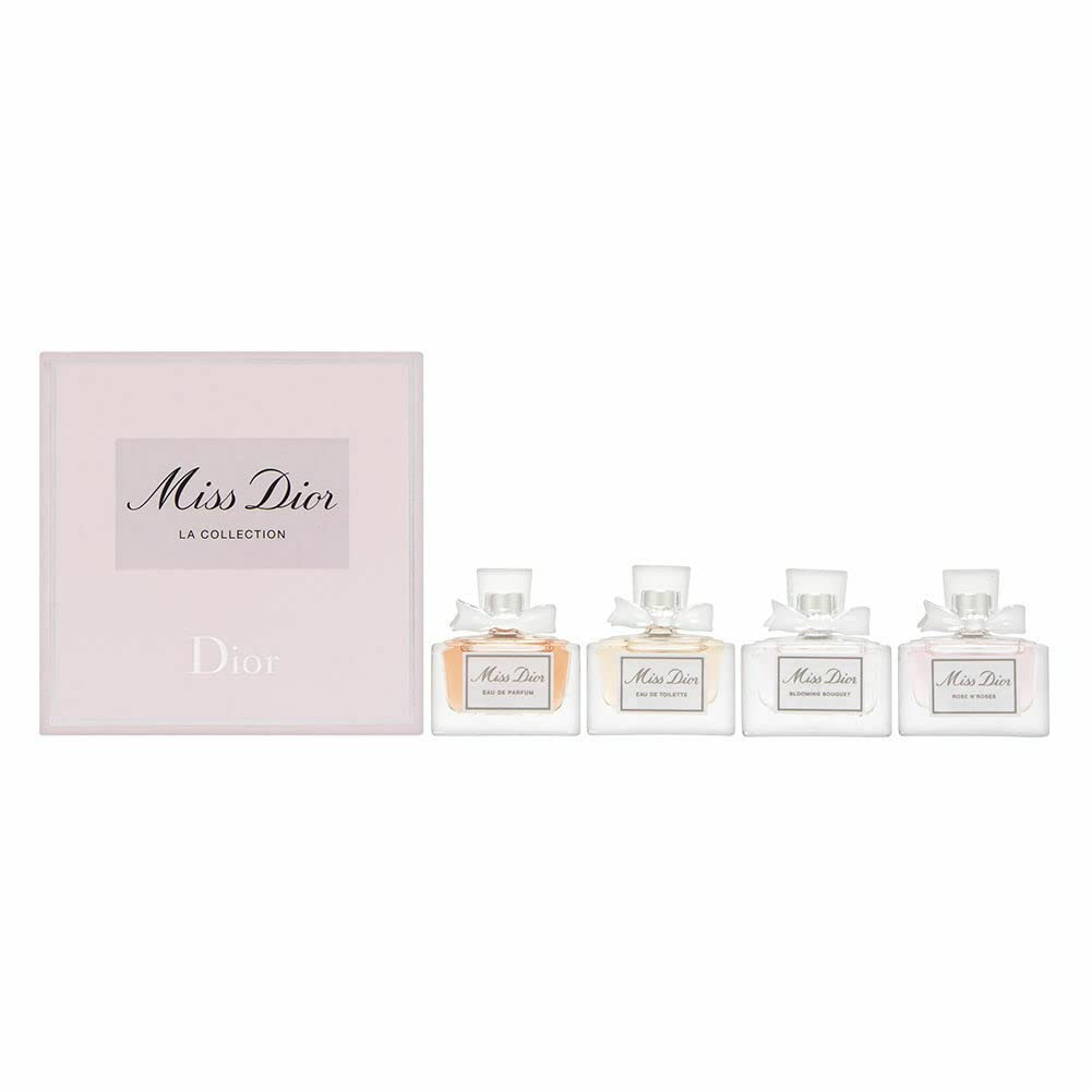 Dior Miss La Collection 4 Piece Set for Women (EDP, EDT, Blooming Bouquet, Rose N' Roses) .17oz