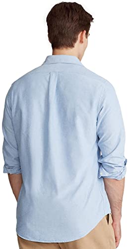 POLO RALPH LAUREN Men's Long Sleeve Oxford Button Down Shirt (XL, BasicBlue)