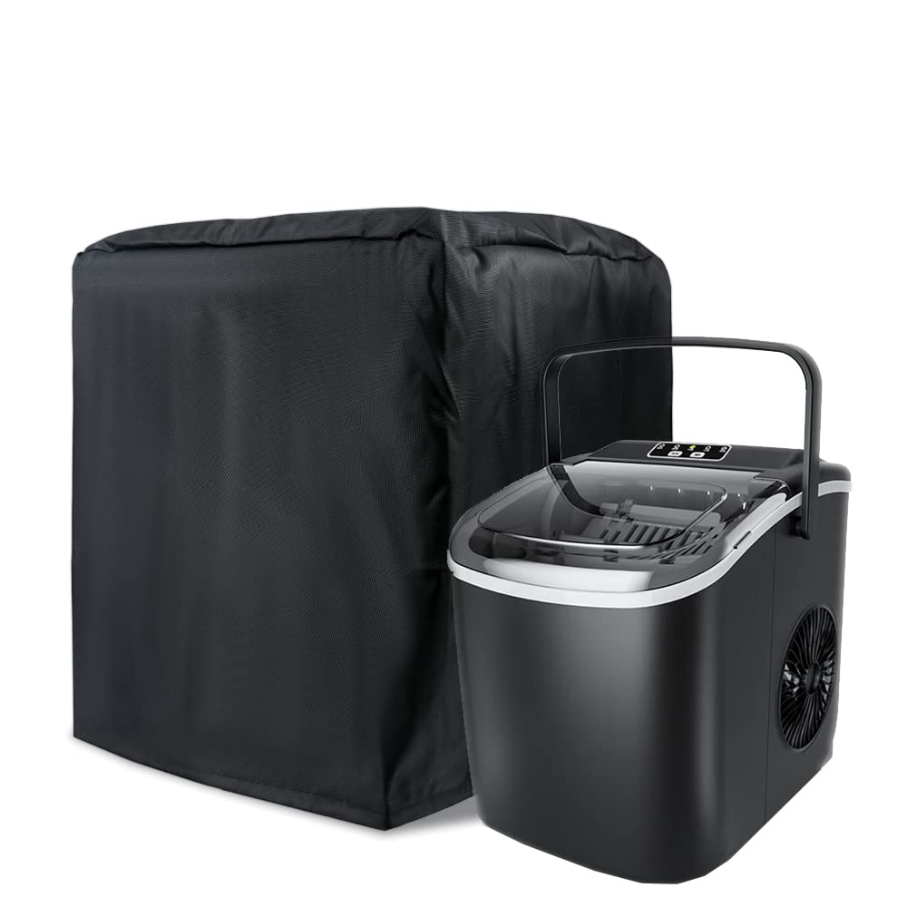 J&C Ice Maker Cover 420D Countertop Ice Machine Maker Cover Nugget Ice Maker Covers Portable Ice Maker Machine Cover Ice Makers Cover Portable Freezer Cover Ice Cube Maker Cover (No Ice Maker