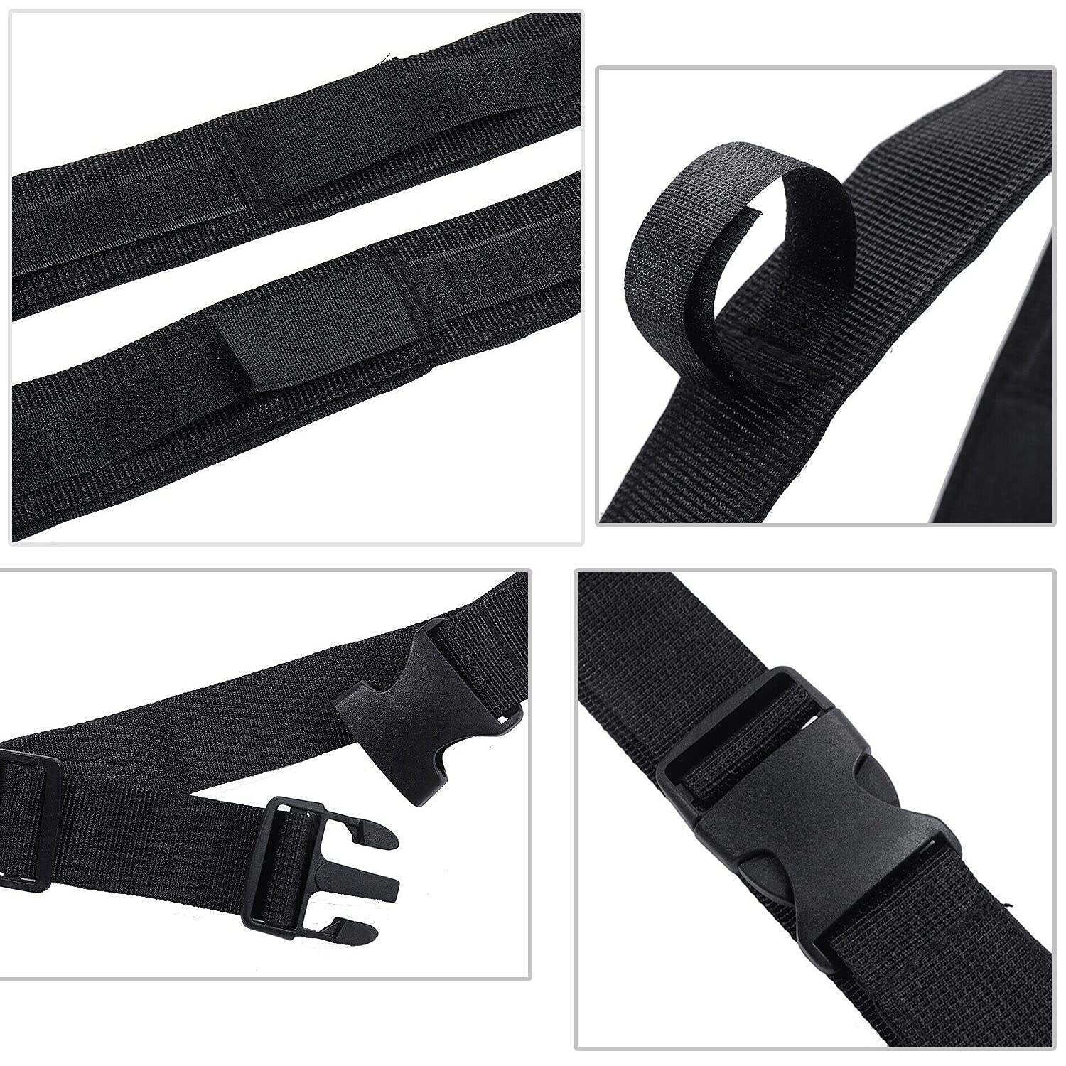 Car Fishing Rod Rack Holder Strap, 2Pcs Nylon Vehicle Fishing Rod Holder Belt 86.6 Inches Length Adjustable Polyester Strap Tackle Tools （2 PCS）