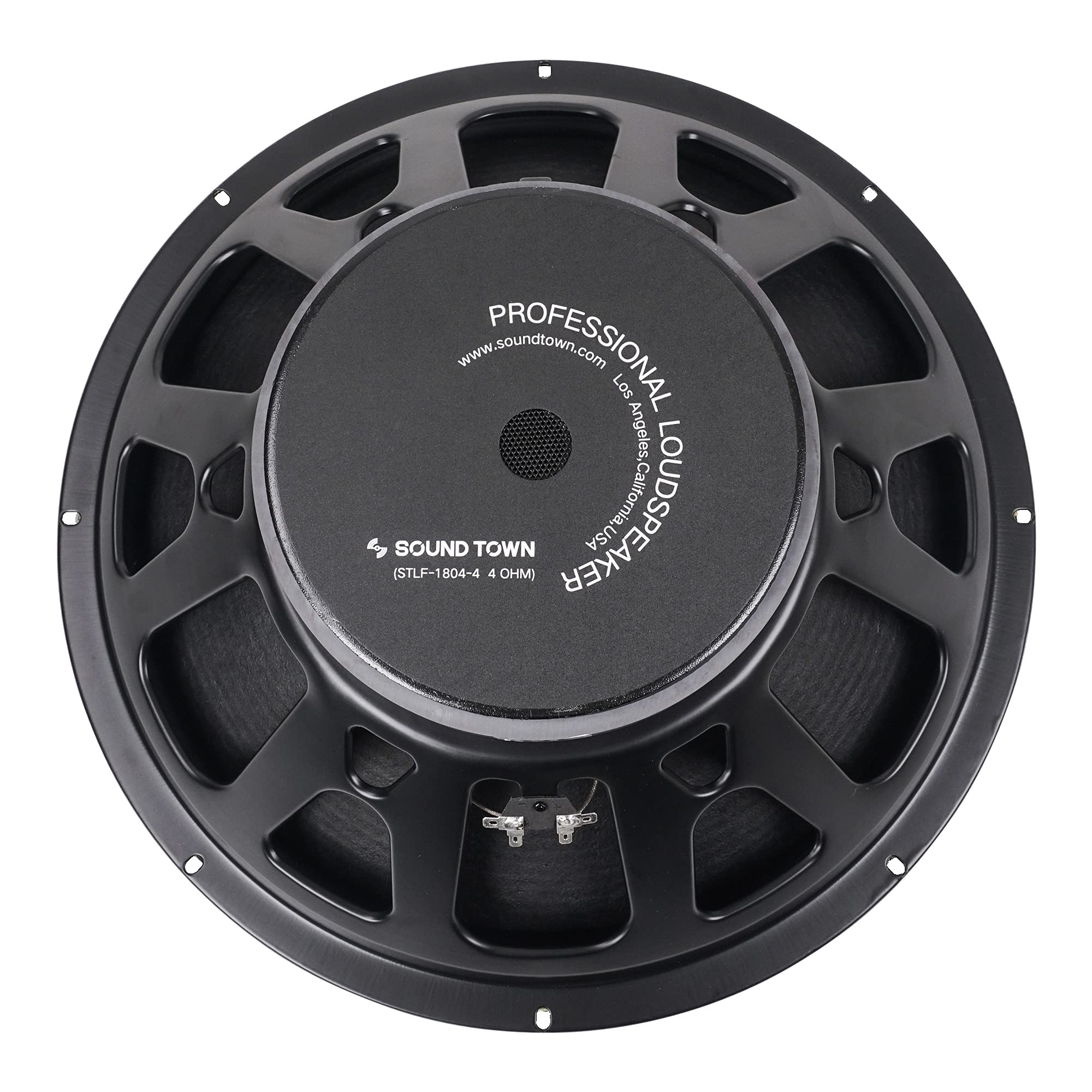 Sound Town 18” 800W Raw Woofer Speaker with 4" Voice Coil, 100 oz Magnet, Replacement Woofer for PA/DJ Subwoofer, 4-ohm (STLF-1804-4)