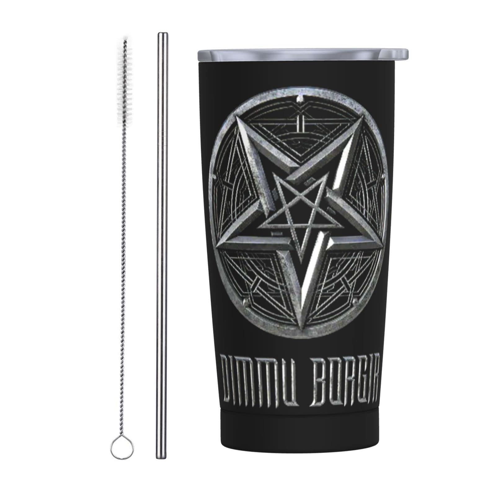 DOTZRLT Dimmu Rock Borgir Band 20 Oz Stainless Steel Coffee Mug Reusable Thermos Travel Mug Insulated Mug With Lid Straws Gift