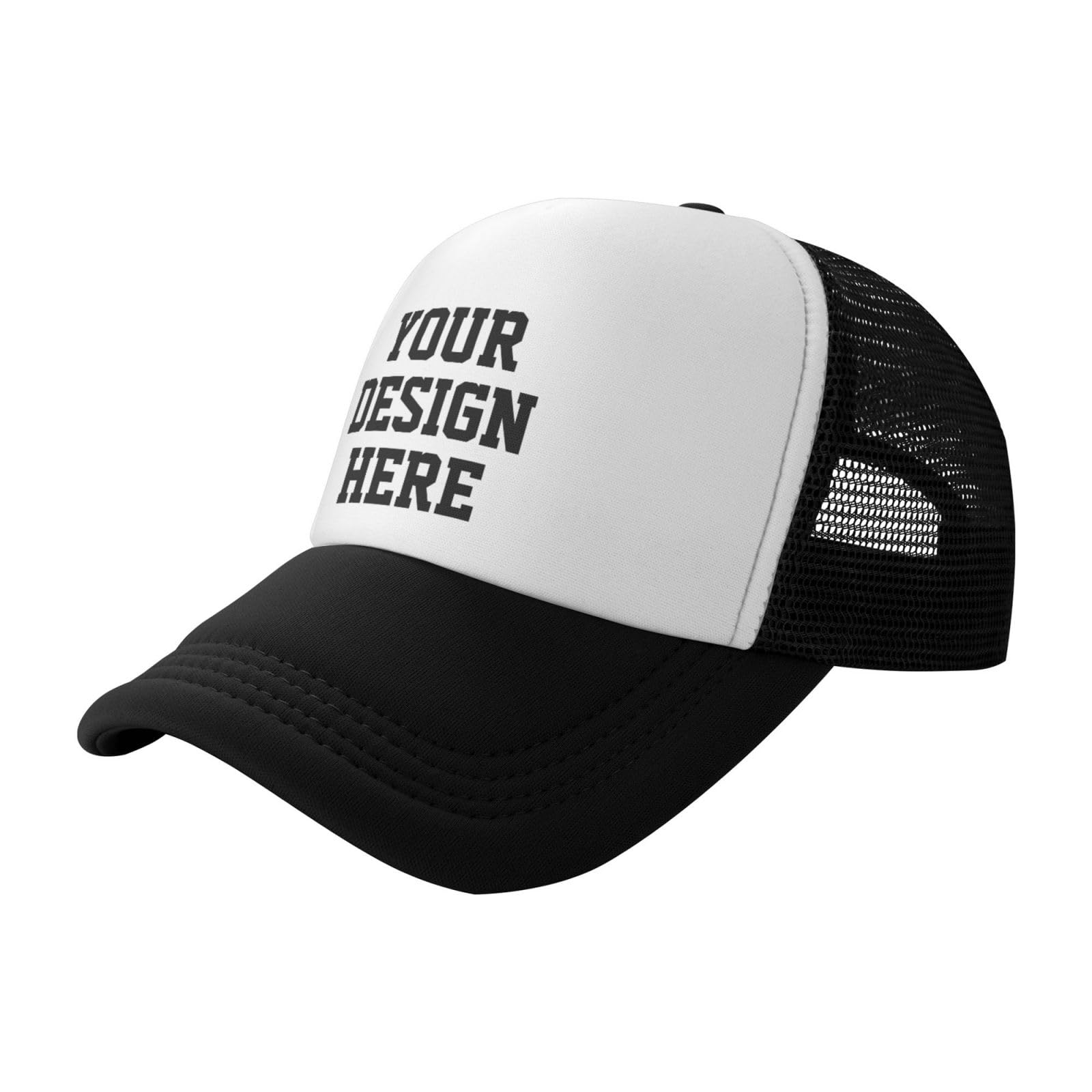 Custom Hats Design Your Own Your Design Here, Custom Hat Design Your Own Classic Mens Womens Trucker Hat Gray Hat, One Size