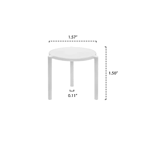 Party Essentials Disposable Plastic Pizza Stands/Savers/Tripod Stacker/Catering Boxes and Food Take Out, Pack of 200, White