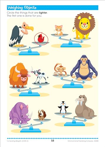 School Zone - Math Readiness Workbook - 64 Pages, Ages 5 to 7, Kindergarten to 1st Grade, Telling Time, Counting Money, Addition, Subtraction, and More (School Zone I Know It!® Workbook Series)