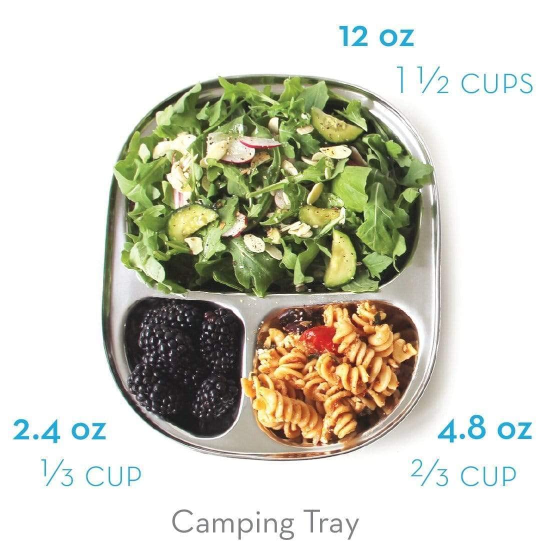 Ecolunchbox Stainless Steel Divided Dinner Tray Large (6-Pack)