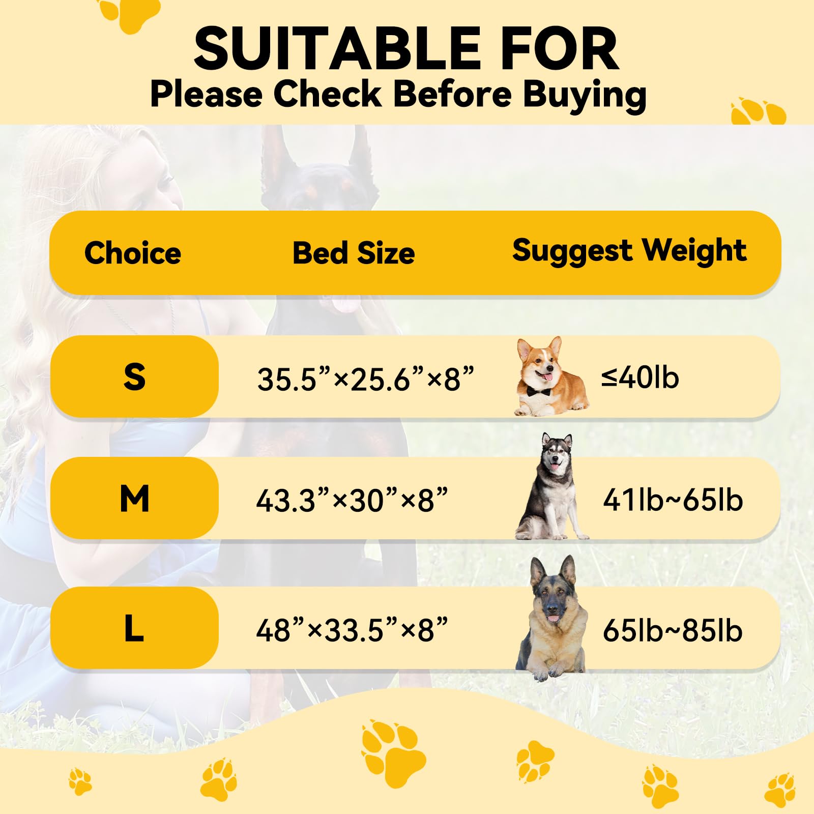 grageoo Outdoor Elevated Dog Bed,Cooling Raised Dog Cot Bed for Large Dogs,Pet Bed Waterproof with Stable Frame,Breathable Recyclable Mesh,Up to 85 lbs,Black