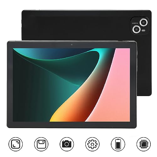 DAUZ 2 in 1 Tablet PC, 4G Network 2 in 1 Tablet 5GWIFI 100-240V 8GB RAM 256GB ROM for Work for Android 12.0 for Entertainment (US Plug)