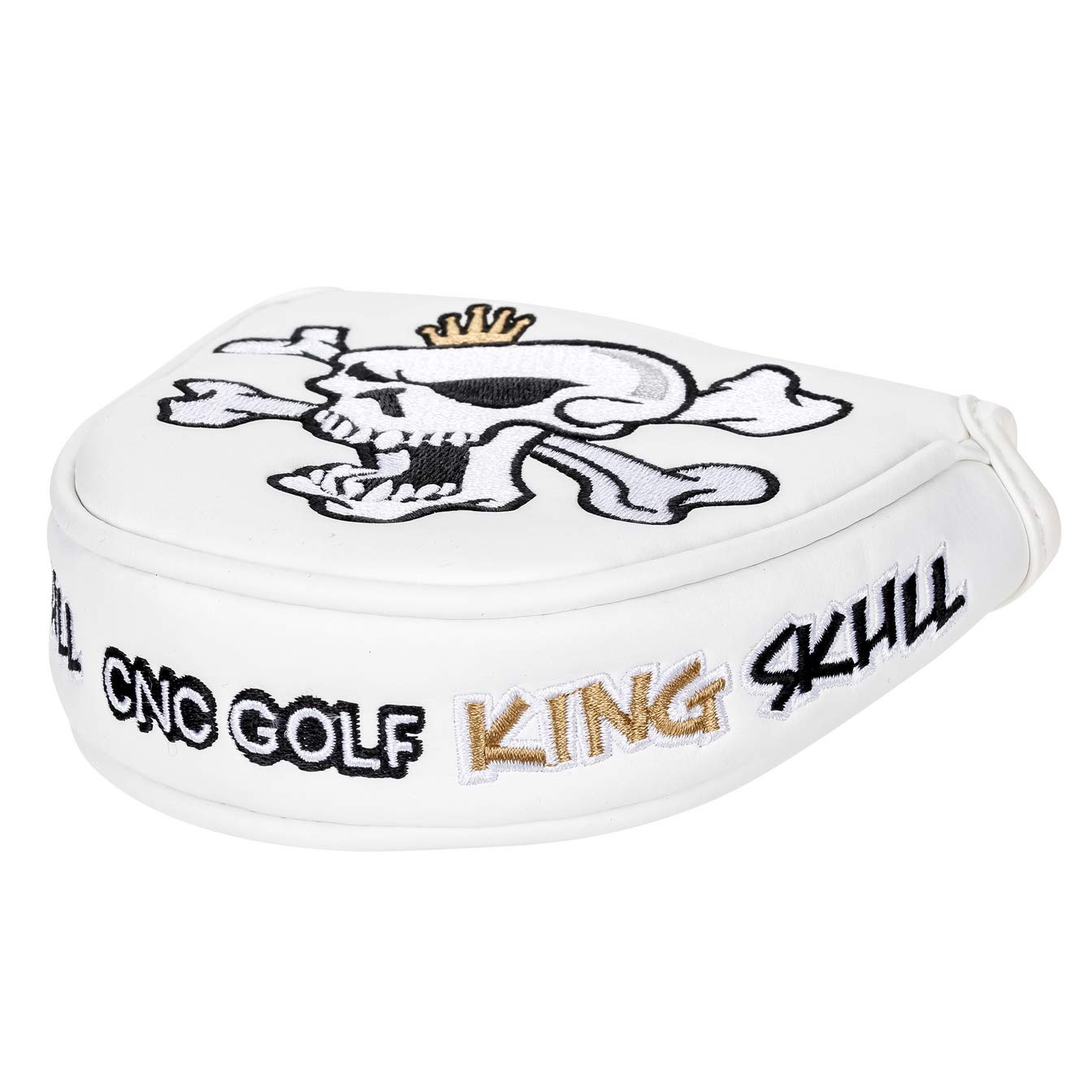 CNC GOLF King Skull White MALLET Putter Cover Headcover for Scotty Cameron Taylormade Odyssey 2ball