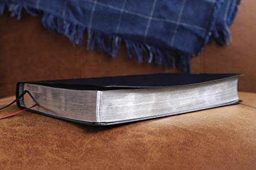 NIV, Thinline Bible, Giant Print, Bonded Leather, Black, Red Letter, Comfort Print