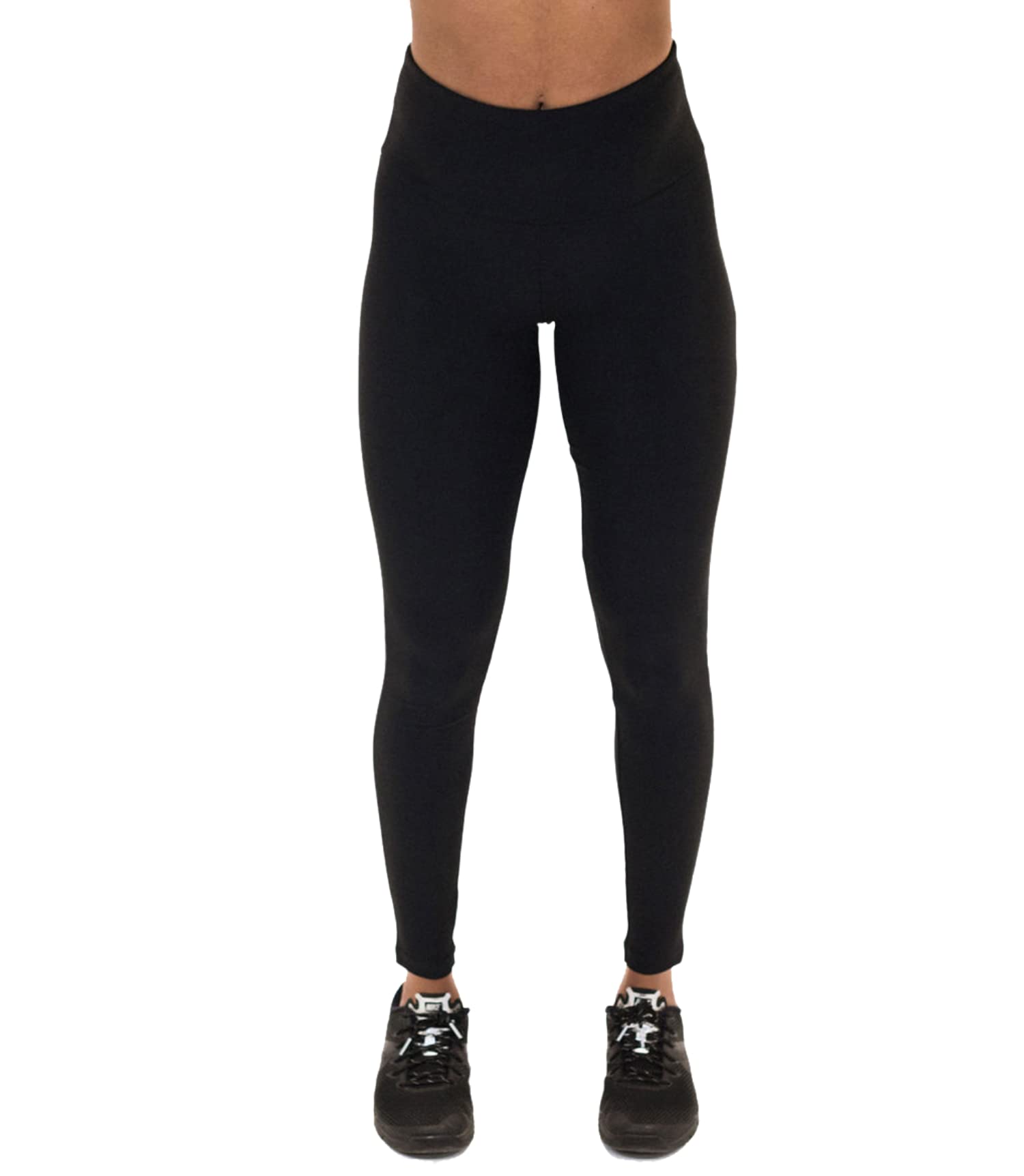 Spalding Women's Activewear High Waisted Polyester Ankle Legging, Black, 3X