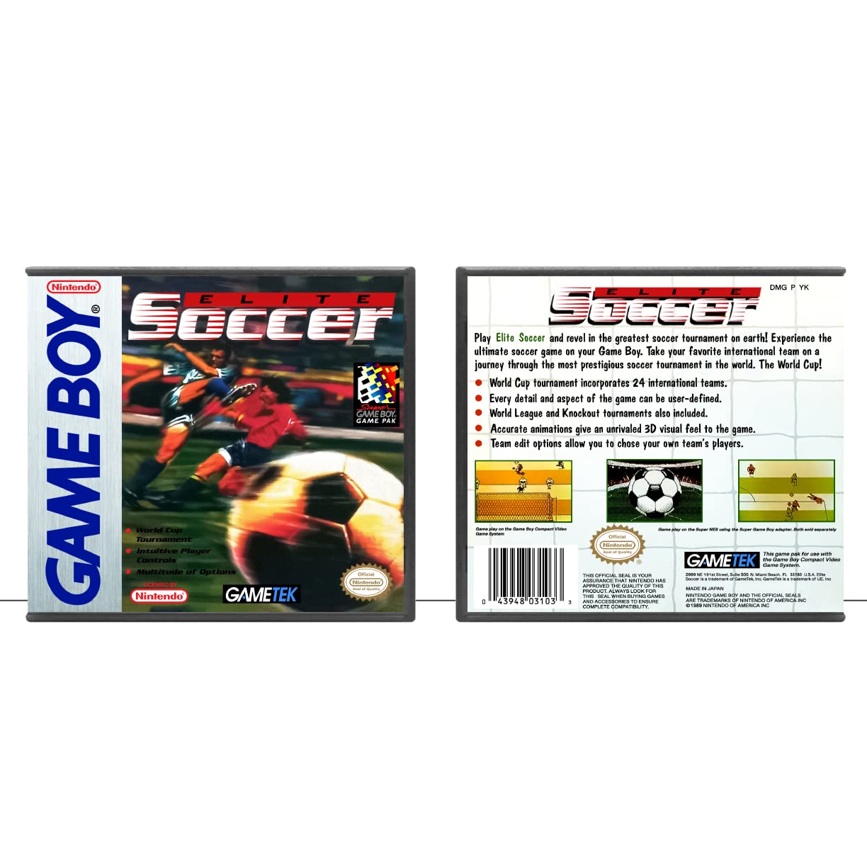 Elite Soccer | (GB) Game Boy - Game Case Only - No Game